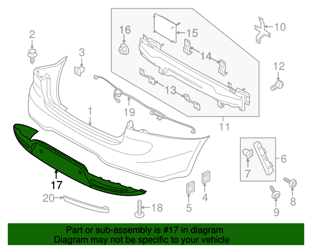 86612-1W510 - Lower Cover 2016-2017 Kia Rio | Kia.Parts Store