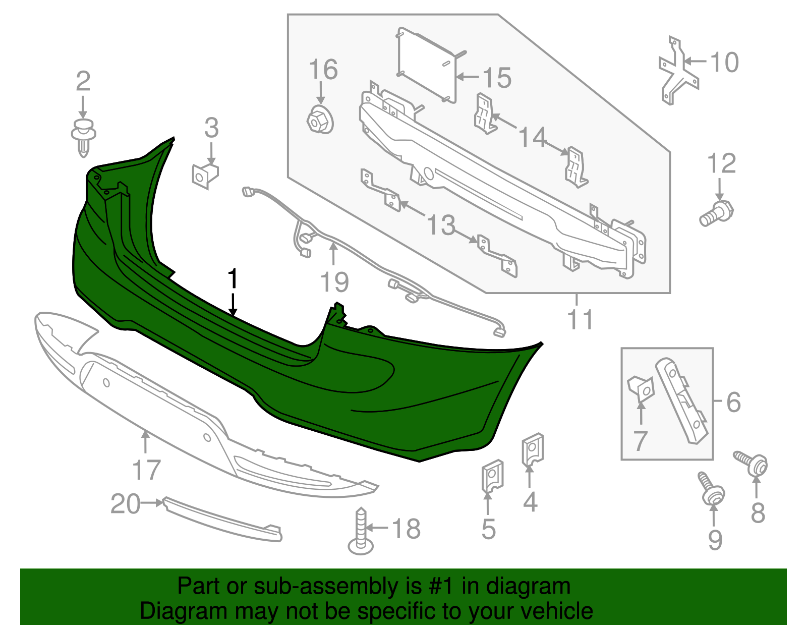 86611-1W000 - Bumper Cover 2012-2015 Kia Rio | Kia.Parts Store