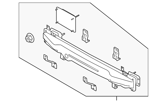 Rail Rear Bumper 86631-1W020 | QuirkParts