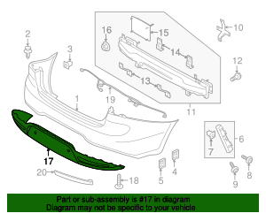 86612-1W510 - Lower Cover 2016-2017 Kia Rio | Kia.Parts Store