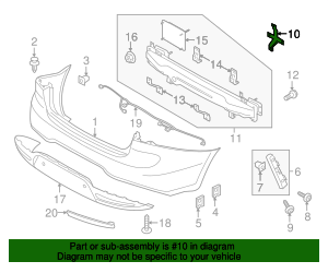 86617-1W000 - Upper Bracket 2012-2017 Kia Rio | Kia.Parts Store