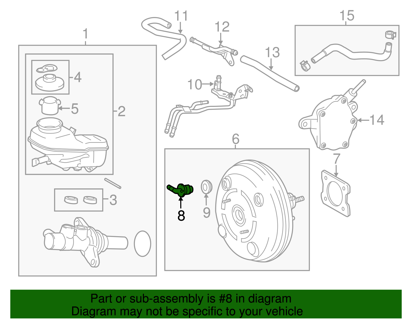 Genuine Toyota Booster Check Valve part# 44730-20170 for 2009-2023 ...