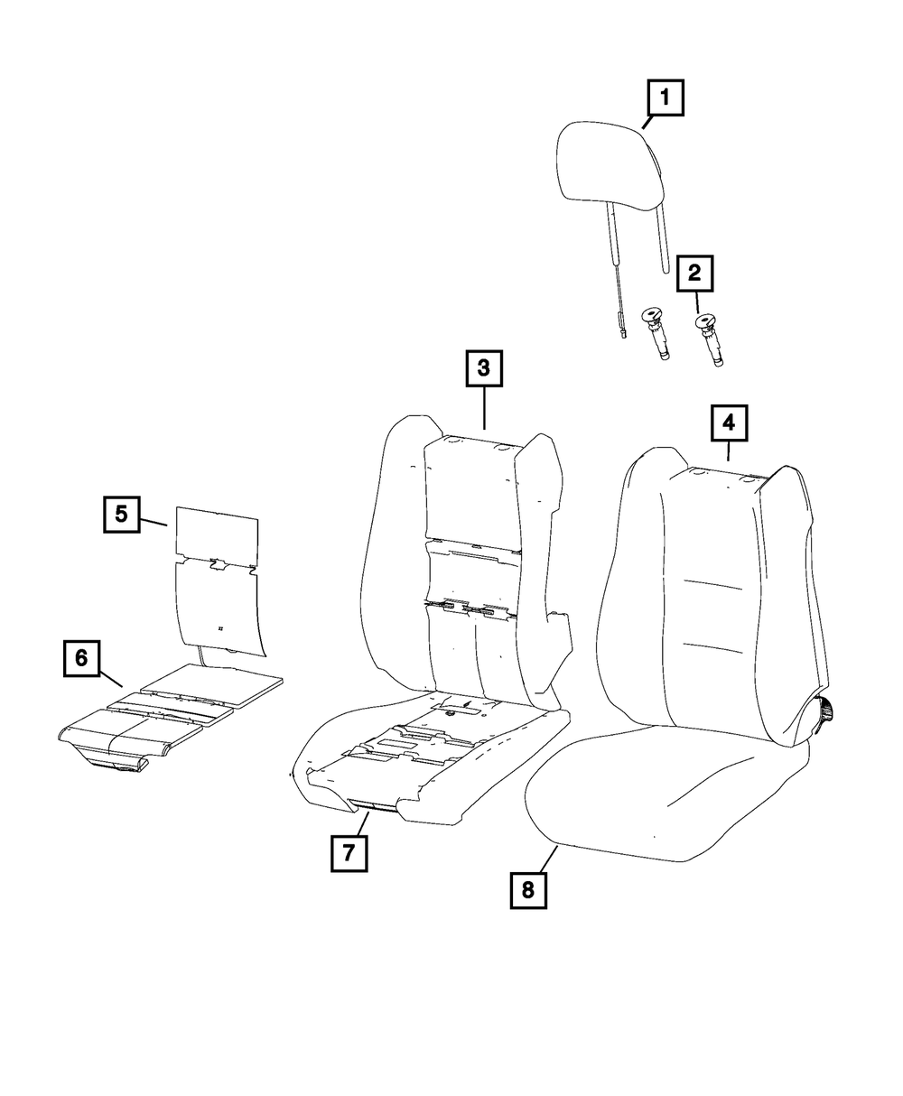2014-2022 Mopar Active Head Restraints Headrest 5PN14HL1AA | Mopar eStore