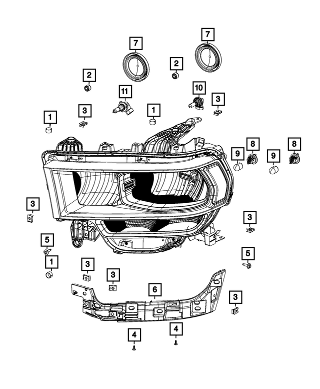 2019-2024 Ram Bulb Access Cover 68448760AA | Mopar Estores
