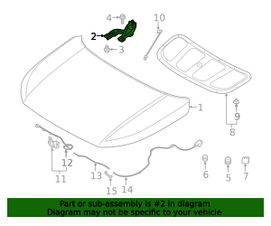 2020-2024 Hyundai Venue Hinge 66910-K2000 | QuirkParts