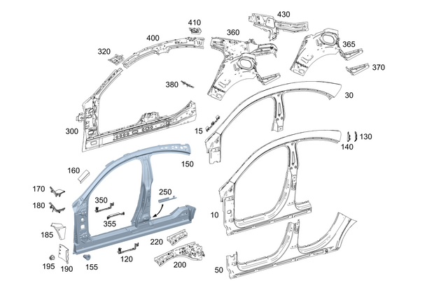 2014-2025 Mercedes-Benz Reinforcement Sheet Metal 118-630-20-01 | Keyes ...