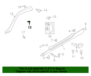 1989-2020 Nissan OEM NEW 2003-2019 Nissan 350Z 370Z Base Armada Pillar ...
