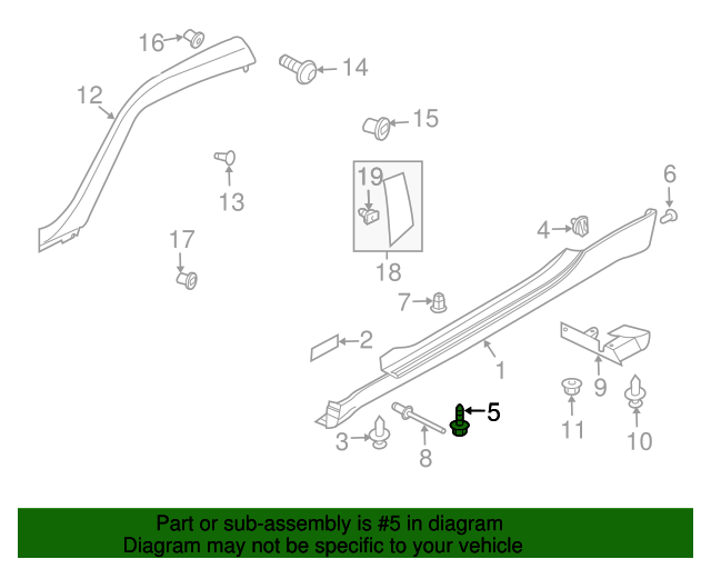 2000-2022 Nissan Bumper Cover Screw 01466-00261 | Nissan Parts Plus