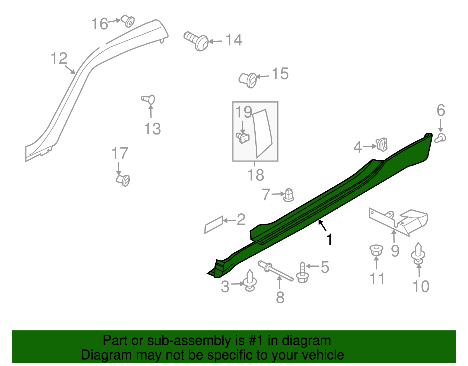 2009-2020 Nissan 370Z | Rocker Molding | 76851-1EA0H | Tom Wood Nissan ...