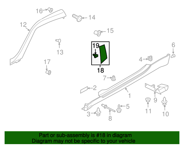 2009-2020 Nissan 370Z Applique - Driver's Side (LH) 76891-1EA0A ...