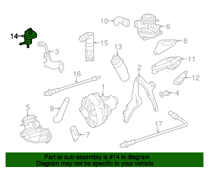 212-470-27-93 - Purge Valve Assembly 6 Cylinder 1998-2012 Mercedes-Benz ...