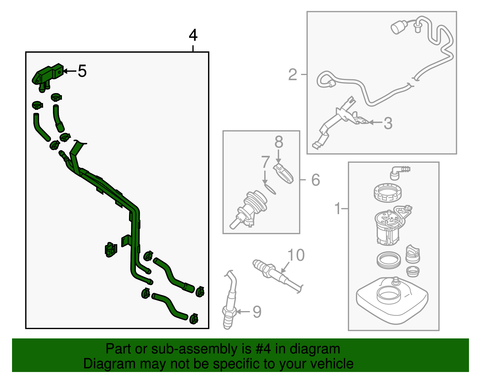 2009-2010 Volkswagen Touareg Hose & Tube Assembly 7L6-131-552-AF | VW ...