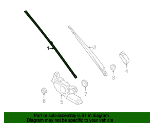 Genuine Porsche 971-955-427-A |95B Macan, 970/971 Panamera Rear Wiper ...