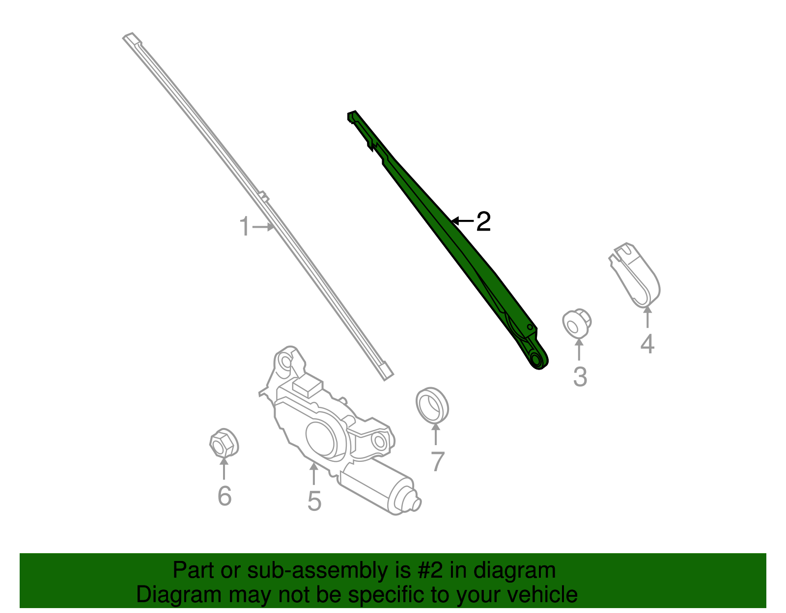 971-955-707-A - Wiper Arm 2010-2024 Porsche | AutoNation Parts