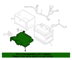 2013-2017 Hyundai Elantra GT Battery Tray 37150-A5000 | QuirkParts