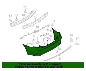 Genuine OEM Ford Part - Bumper Cover AE5Z-17K835-AAPTM | Genuine OEM ...