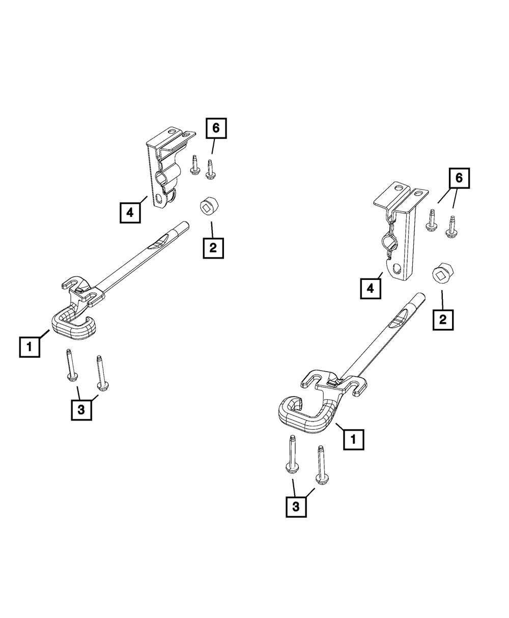 2014-2018 Jeep Cherokee Tow Hook, Left 68140285AA | Mopar eStore
