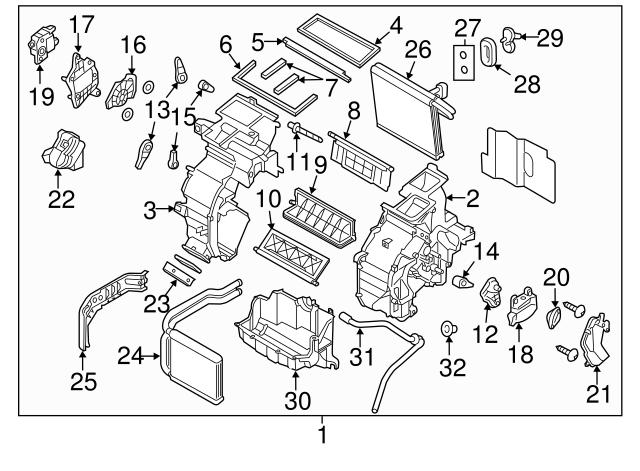 2012-2017 Hyundai Heater Core 97138-1R001 | OEM Parts Online