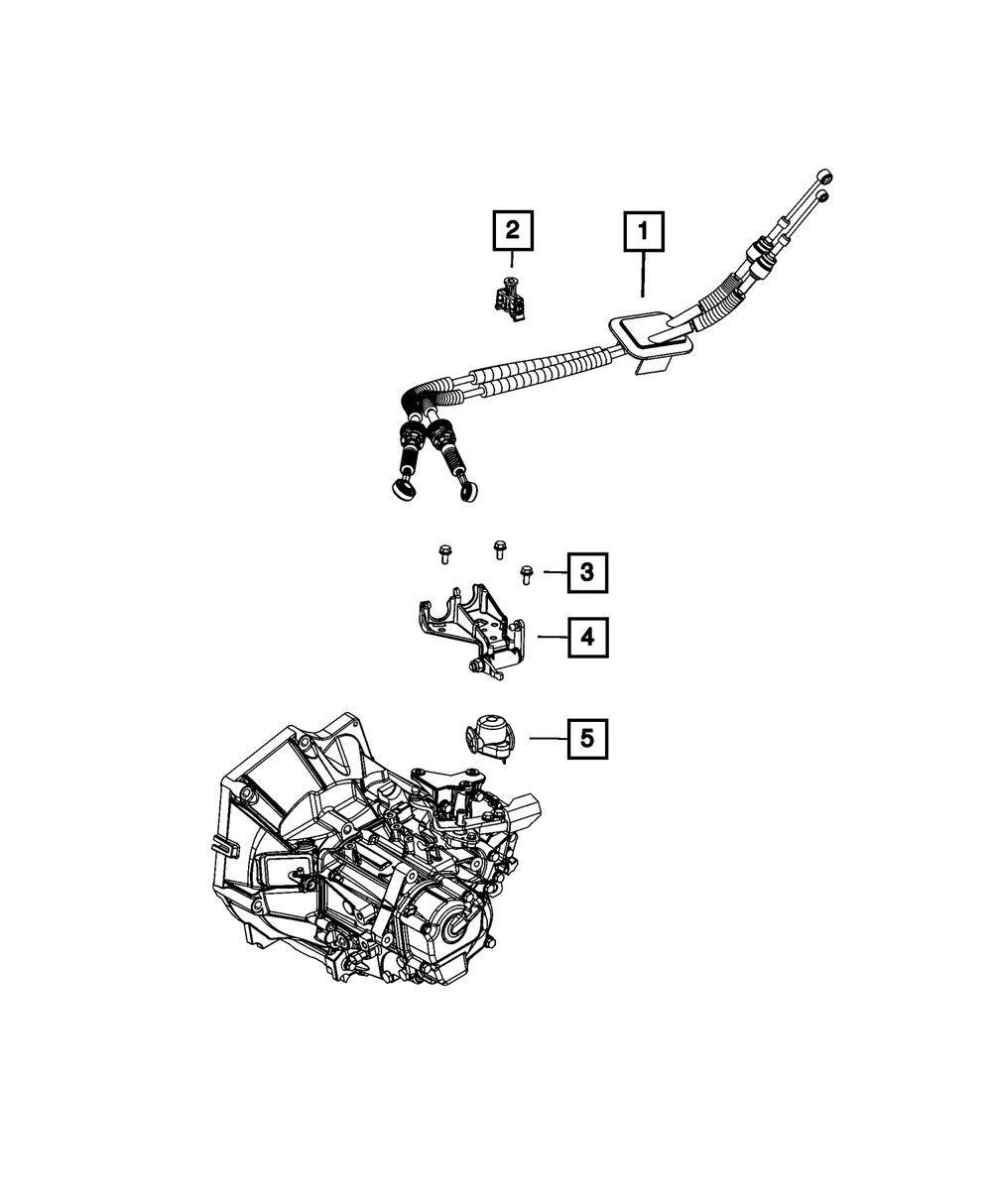 68095119AA - 2012-2019 Fiat 500 - Shift Cable Bracket | Mopar OEM Parts ...