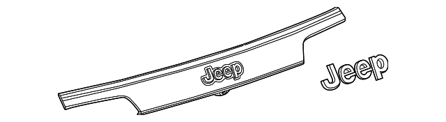 6KL53TZZAA - Lift-Gate Finish Panel 2014-2022 Jeep | Mopar Factory ...