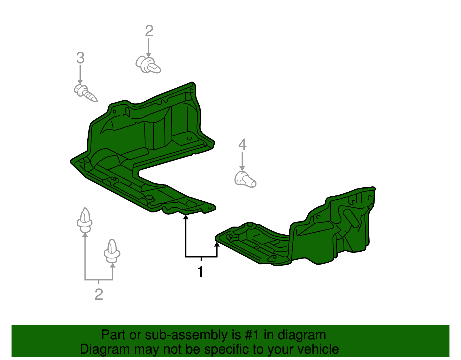2003-2008 Toyota Under Cover 51441-02100 | Toyota Parts Center