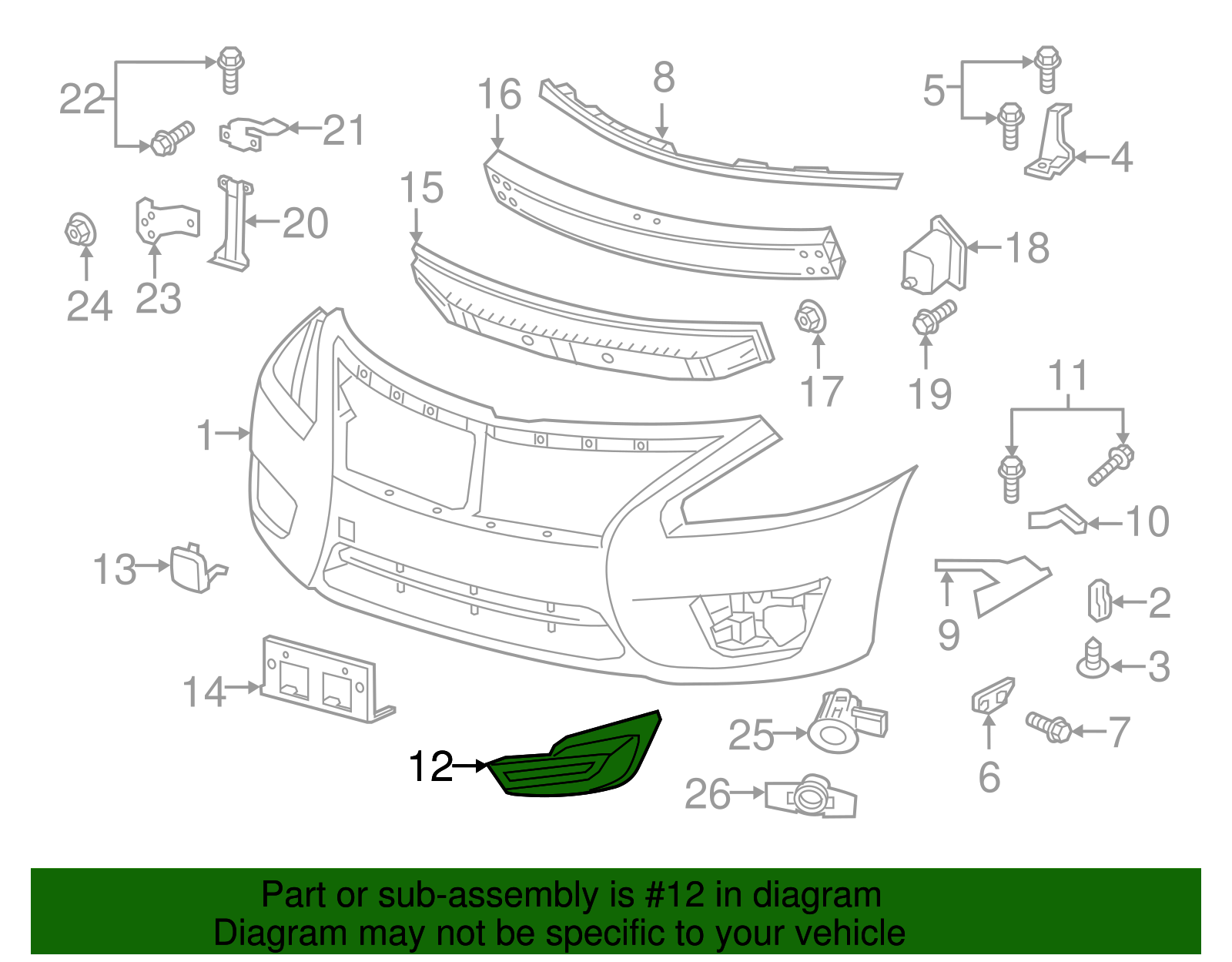 62257-3TA0A - Fog Light Trim 2013-2015 Nissan Altima | AutoNation Parts