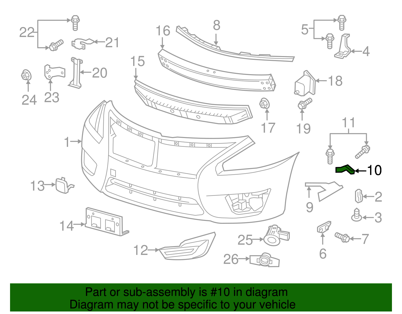 2013-2015 Nissan Altima Side Mount Bracket 62227-3TA0A | OEM Parts Online