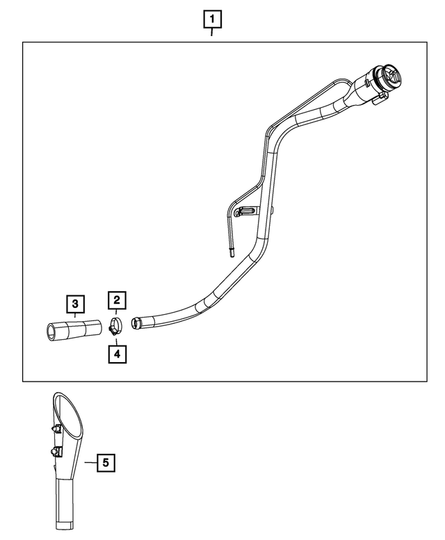 MOPAR FUEL FILLER TUBE - 52029693AI - 52029693AI | Mopar Online Parts