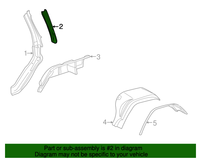 2002-2018 Mercedes-Benz Rear Pillar 460-637-07-22 | MB OEM Parts