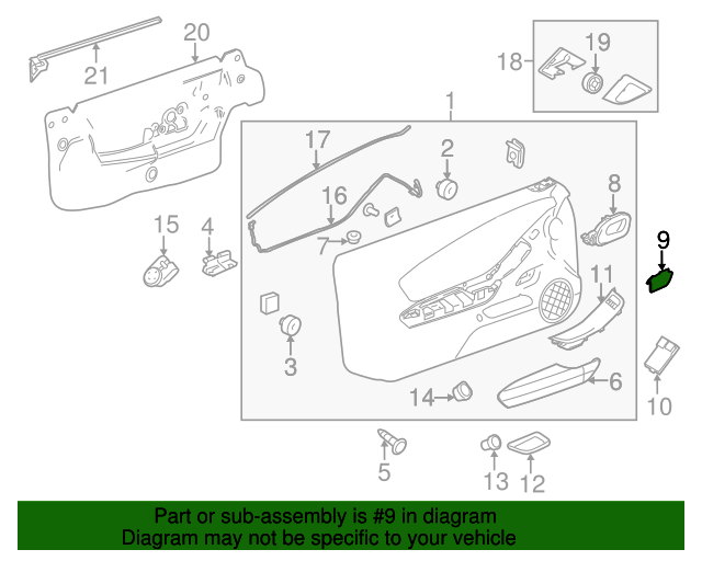20997413 - OEM GM Handle Inside Cover | GMPartsCenter.net | GM Parts Center