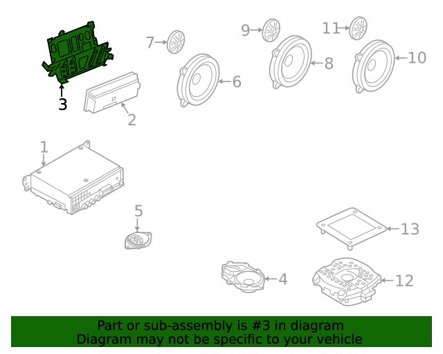 Genuine BMW 65-15-2-622-752 | Amplifier Bracket | FREE Shipping on Most ...