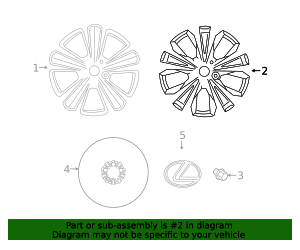 2019-2023 Lexus Wheel, Alloy 4261A-76140 | OEM Parts Online