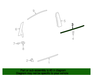 2017-2020 Volvo S90 Belt Molding - Driver's Side (LH) 31365738 ...