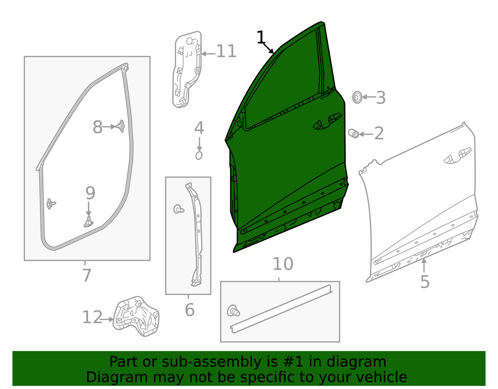67050-TYA-315ZZ - Door Shell | All Discount Parts Store