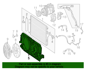 906-505-13-55 - Fan Shroud 2014-2021 Mercedes-Benz | Mercedes-Benz USA ...