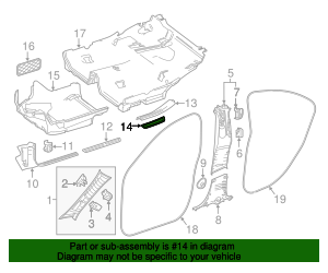 246-680-04-35 - Rear Sill Plate 2014-2019 Mercedes-Benz | Mercedes-Benz ...