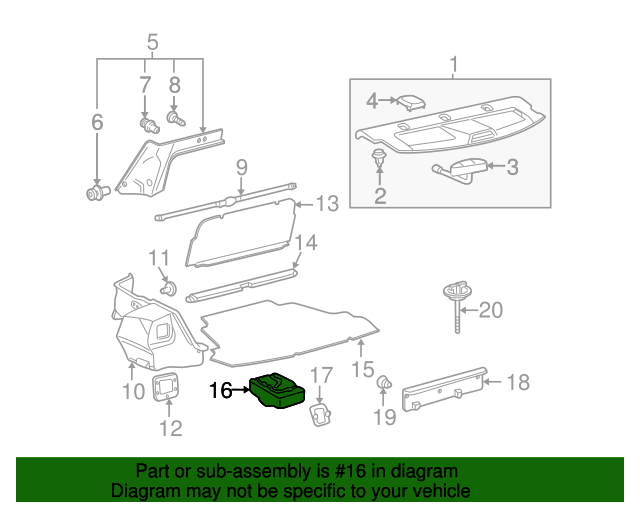 64777-02050 - Cushion - 2003-2008 Toyota Corolla | OEM Parts Quick