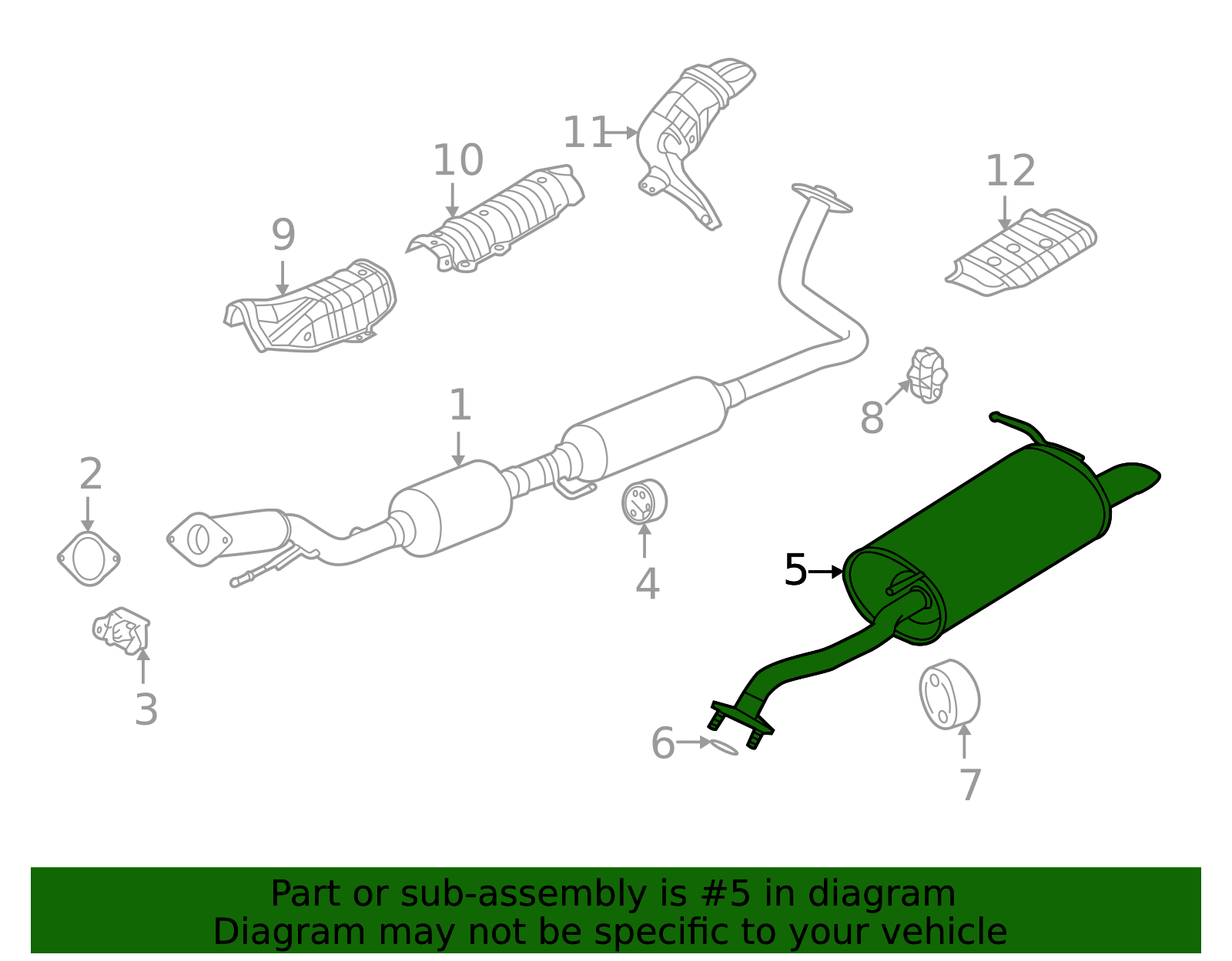 2020-2024 Nissan Versa Muffler & Pipe Assembly 20100-5EE6A | Bill Kay Nissan Parts