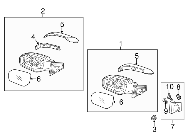 87660-B8000-4X - Door Mirror Trim Ring 2017-2019 Hyundai ...