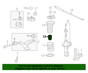 48331-12220 - Strut Bumper 2011-2017 Lexus CT200h | Longo Lexus Parts
