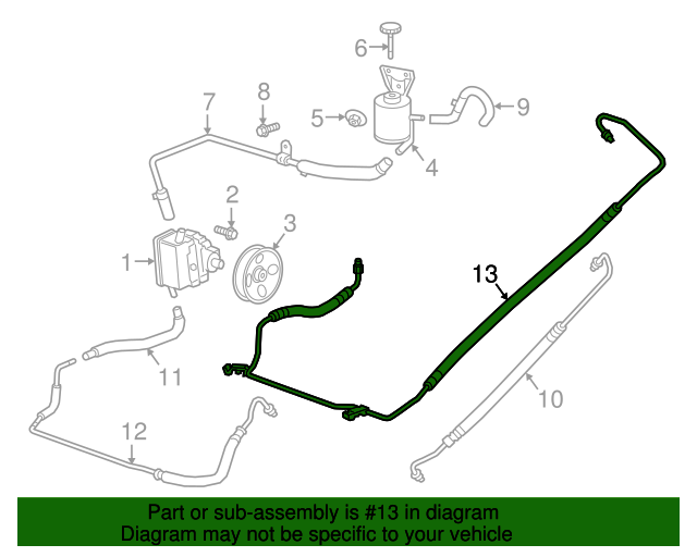 2017-2022 GM Power Brake Booster Inlet Hose Assembly 84100628 ...