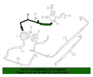2017-2022 GM Power Steering Fluid Reservoir Outlet Hose 84401002 | GM ...