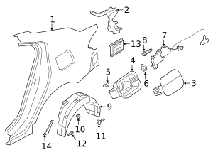 2013-2024 Hyundai Wheelhouse Liner Nut 84145-26000 | OEM Parts Online