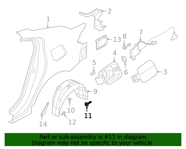 2012-2024 Hyundai Wheelhouse Liner Screw 12493-05207-E | OEM Parts Online