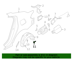 2012-2024 Hyundai Wheelhouse Liner Screw 12493-05207-E | OEM Parts Online