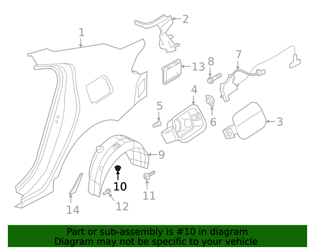 2013-2024 Hyundai Wheelhouse Liner Nut 84145-26000 | OEM Parts Online