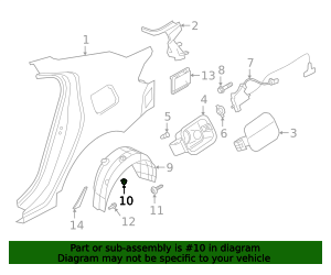 2013-2024 Hyundai Wheelhouse Liner Nut 84145-26000 | OEM Parts Online