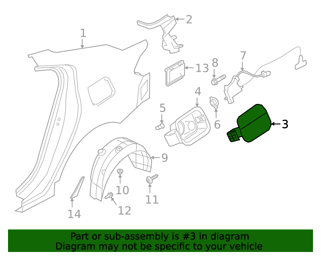 2019-2022 Genesis G70 Fuel Door 69510-G9000 | OEM Parts Online