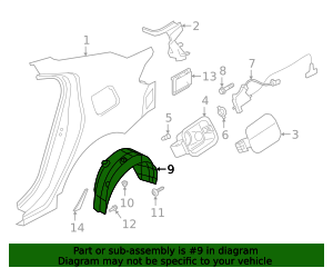 2019-2023 Genesis G70 Guard Assembly Rear Wheel Left-hand 86821-G9000 ...