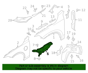 31447898 - Fender Gusset 2017-2023 Volvo S90 | AutoNation Parts